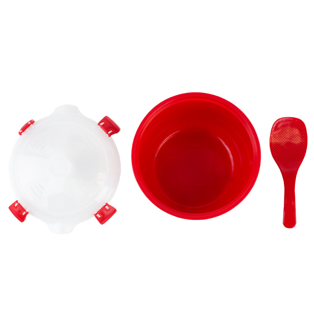 Home Basics Plastic Microwave Rice Cooker, Red – ShopBobbys