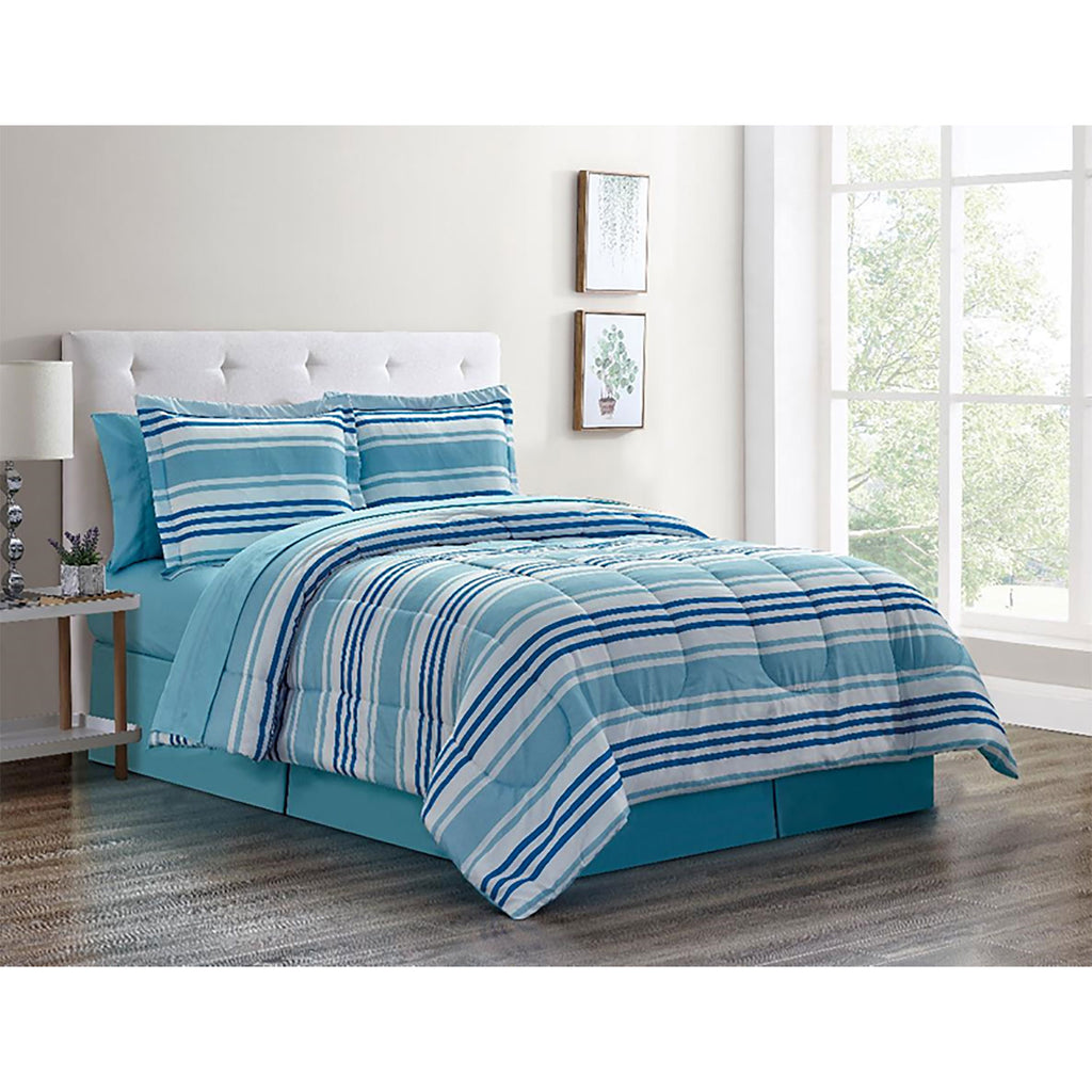 Coastal Stripe 9 Piece Comforter Set – ShopBobbys