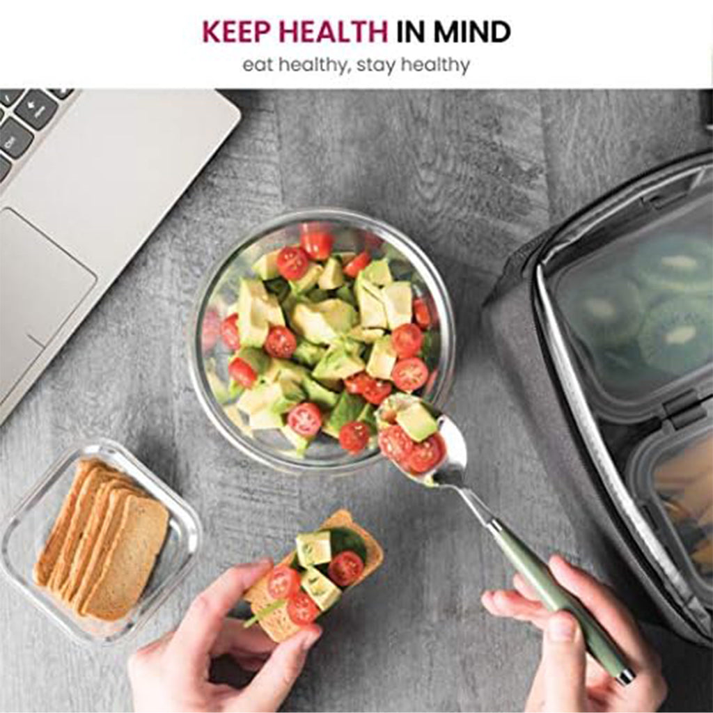 FineDine 24 Piece Glass Storage Containers with Lids, Gray – ShopBobbys