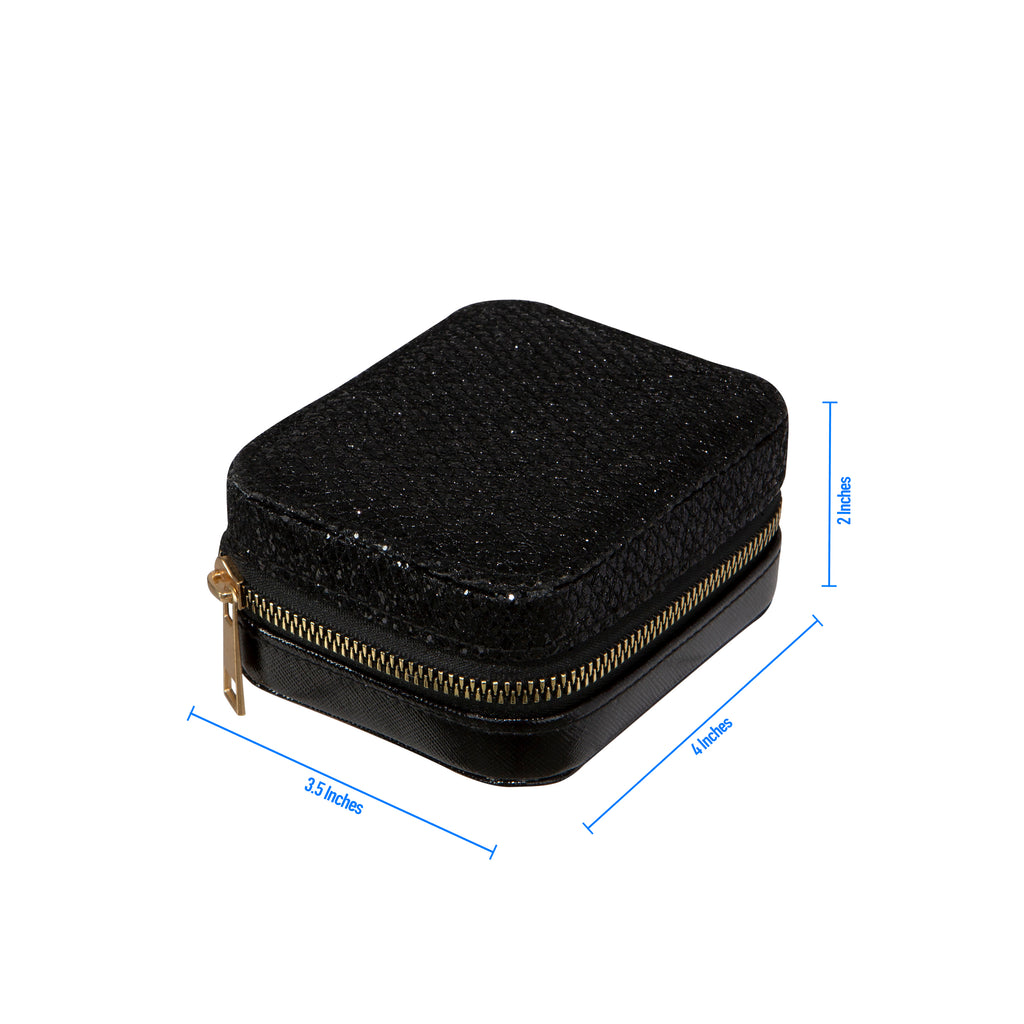 Ruby+Cash Sequin Mini Faux Leather Zippered Travel Jewelry Organizer B ...