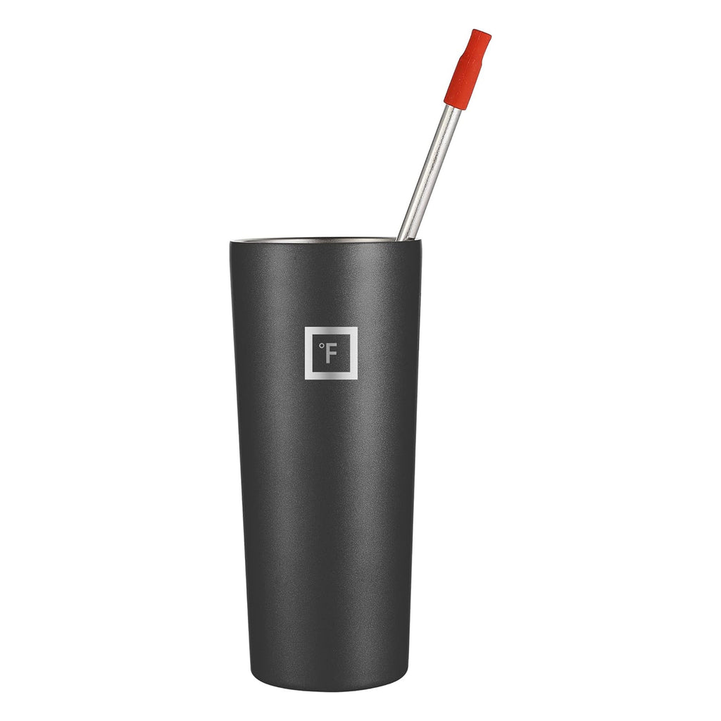 IRON °FLASK 6 Stainless Steel Reusable Drinking Straws with Bendy Sili ...