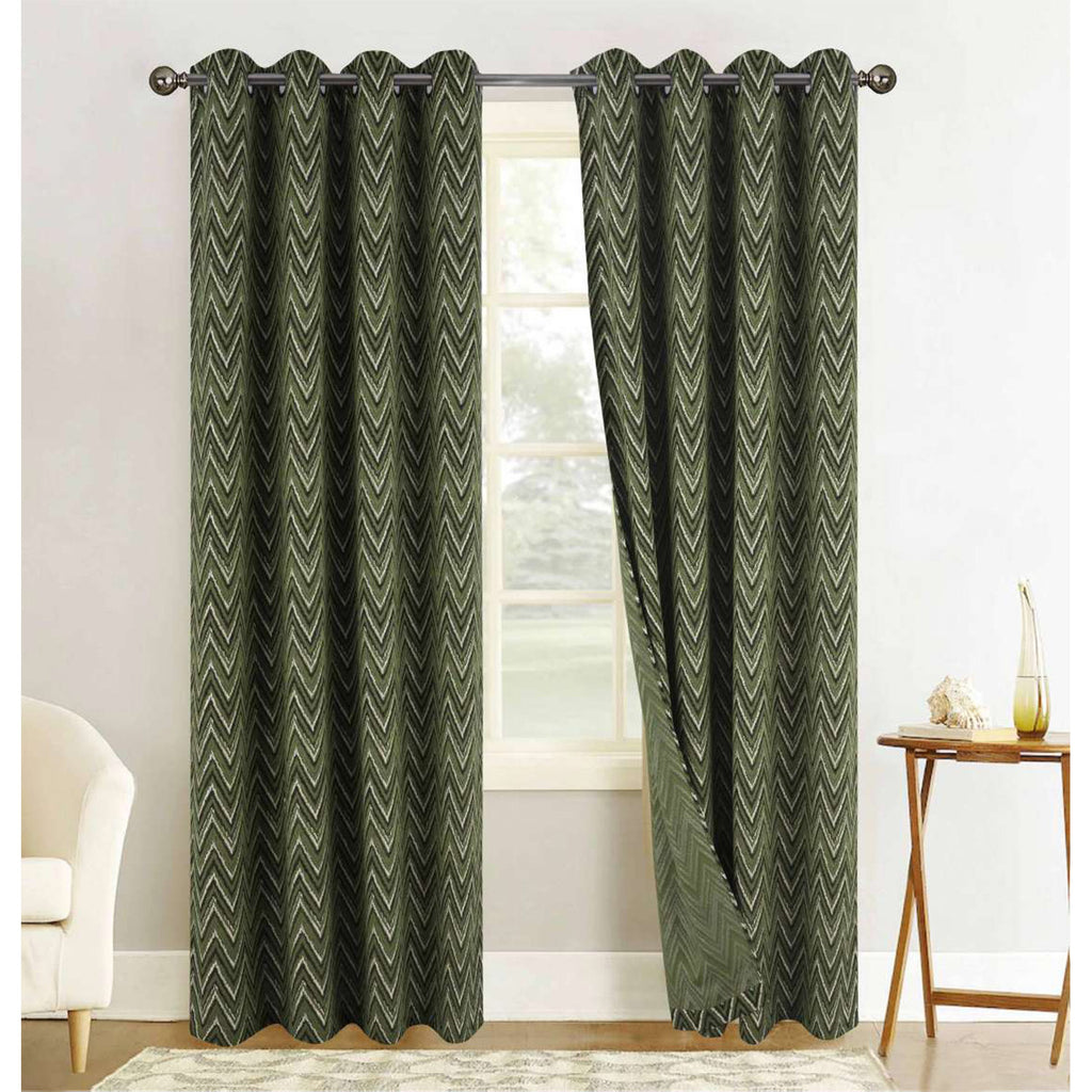 Chevron Jacquard Grommet Window Panel, 54x84 Inches – ShopBobbys