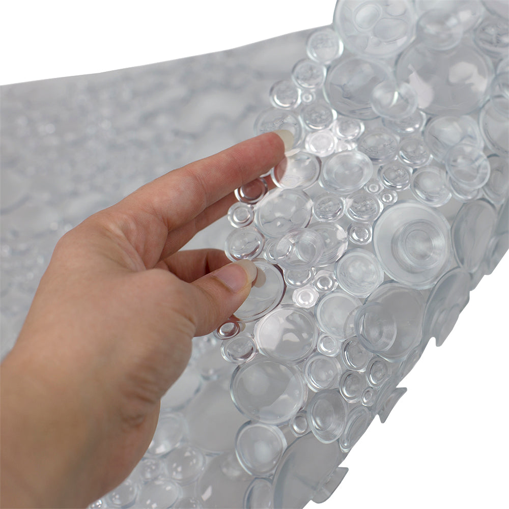 Home Basics Double Bubble Bath Mat, Clear – ShopBobbys