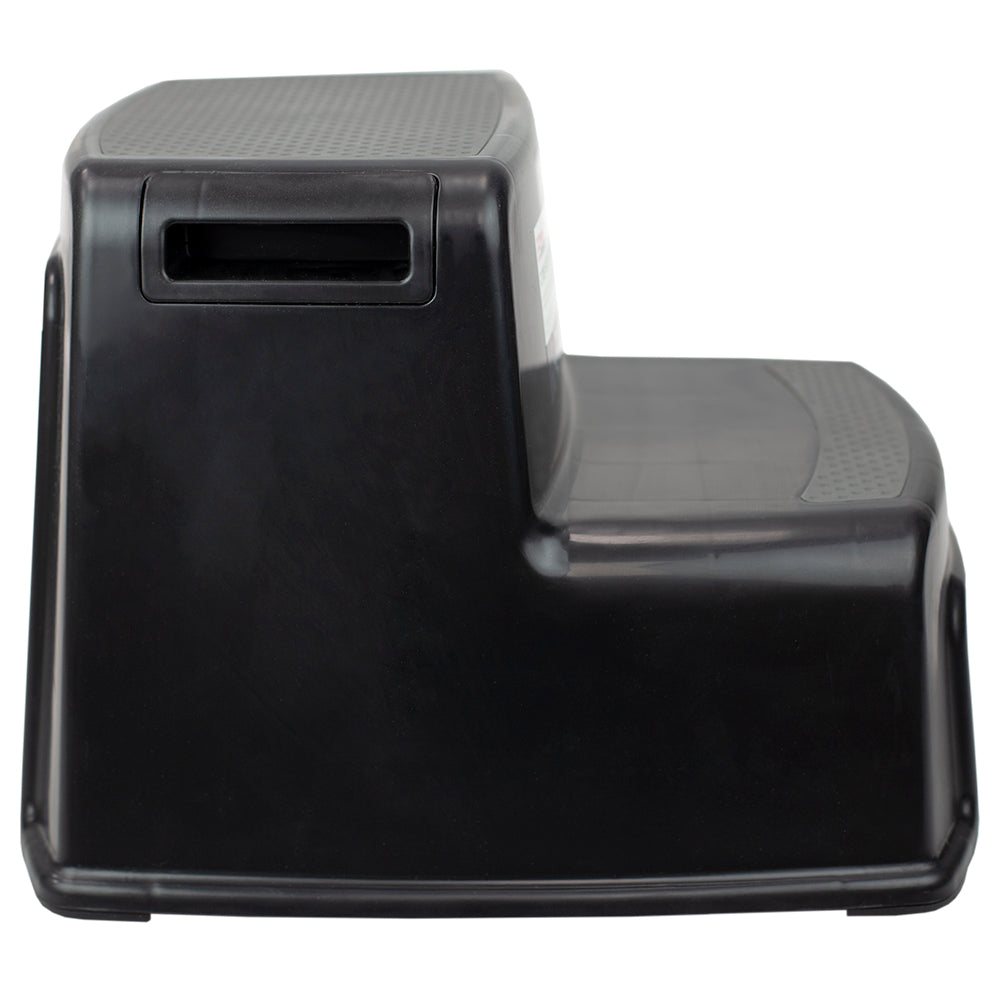 Home Basics 2 Step Plastic Stool with Slip-Resistant Rubber Top With H ...