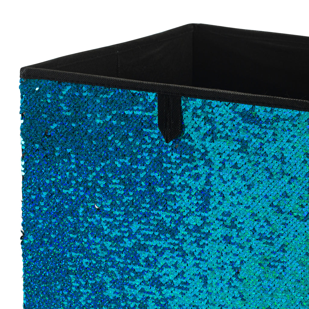 Neu Home Reversible Sequin Storage Cube in Blue/Silver – ShopBobbys