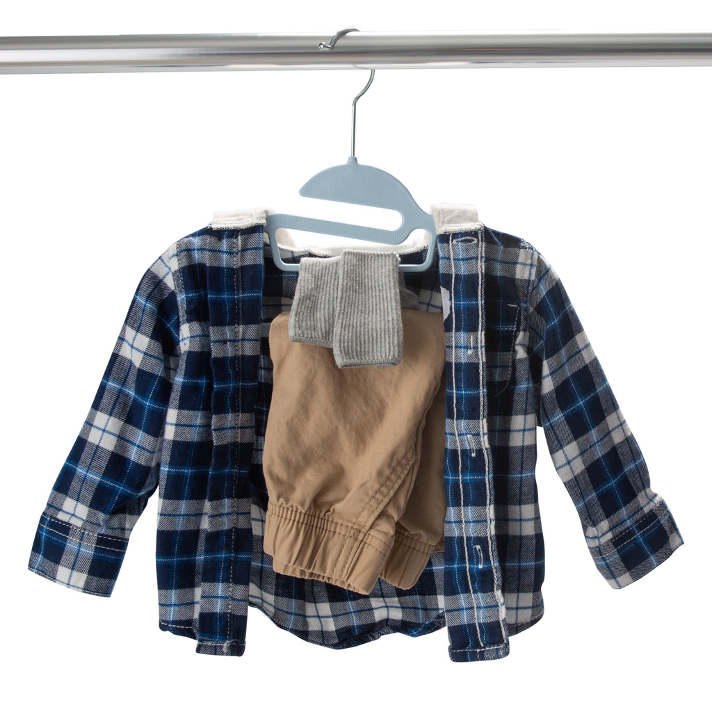 Simplify Kids 12 Pack Collar Saver Ultimate Hangers in Blue – ShopBobbys