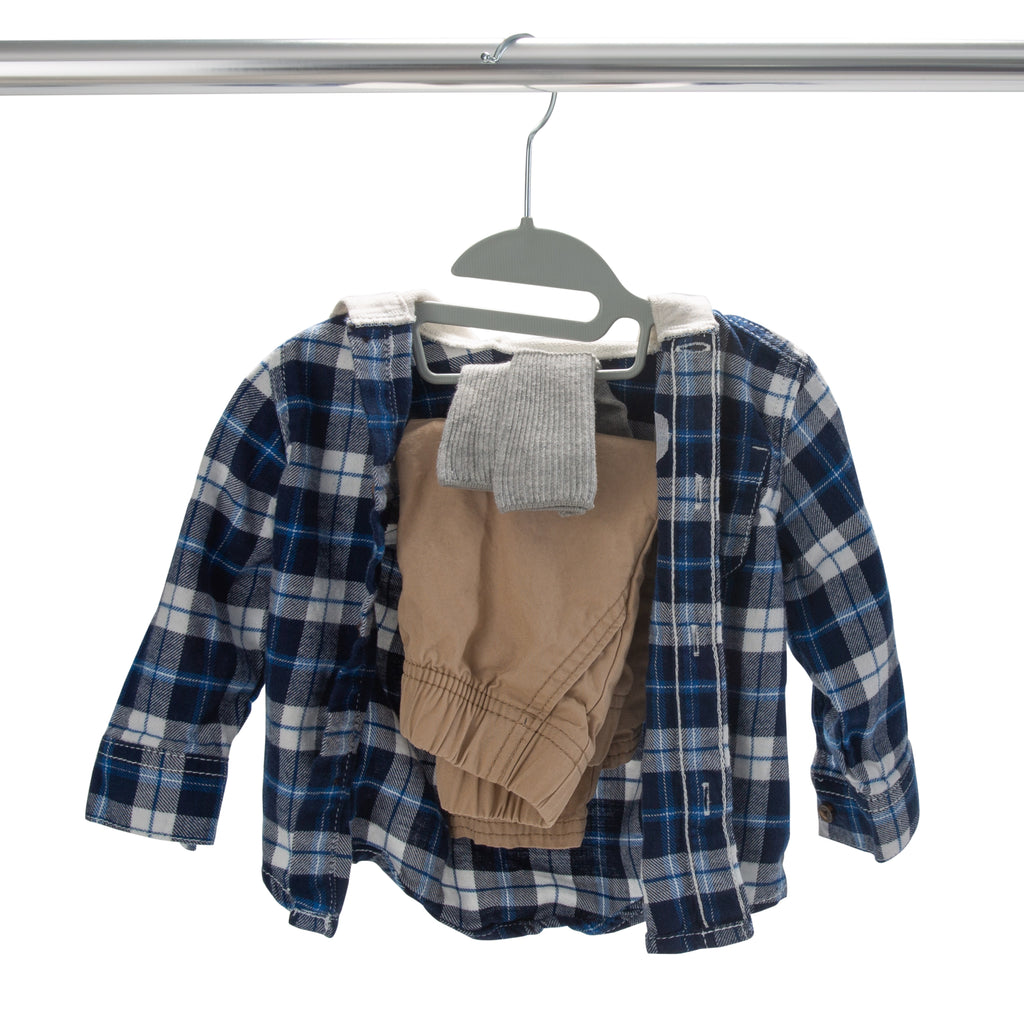 Simplify Kids 12 Pack Collar Saver Ultimate Hangers in Light Grey ...