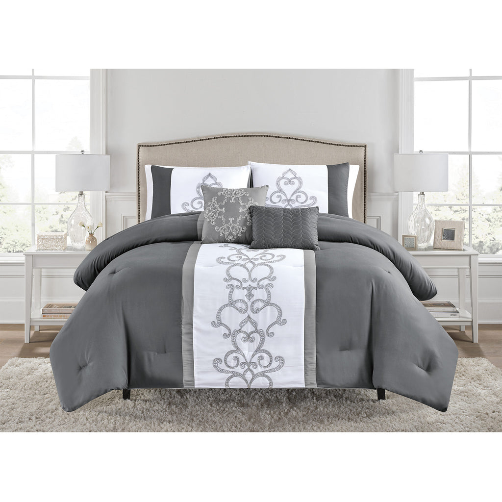 Shelby 5 Piece Luxurious Embroidered Comforter Set – ShopBobbys