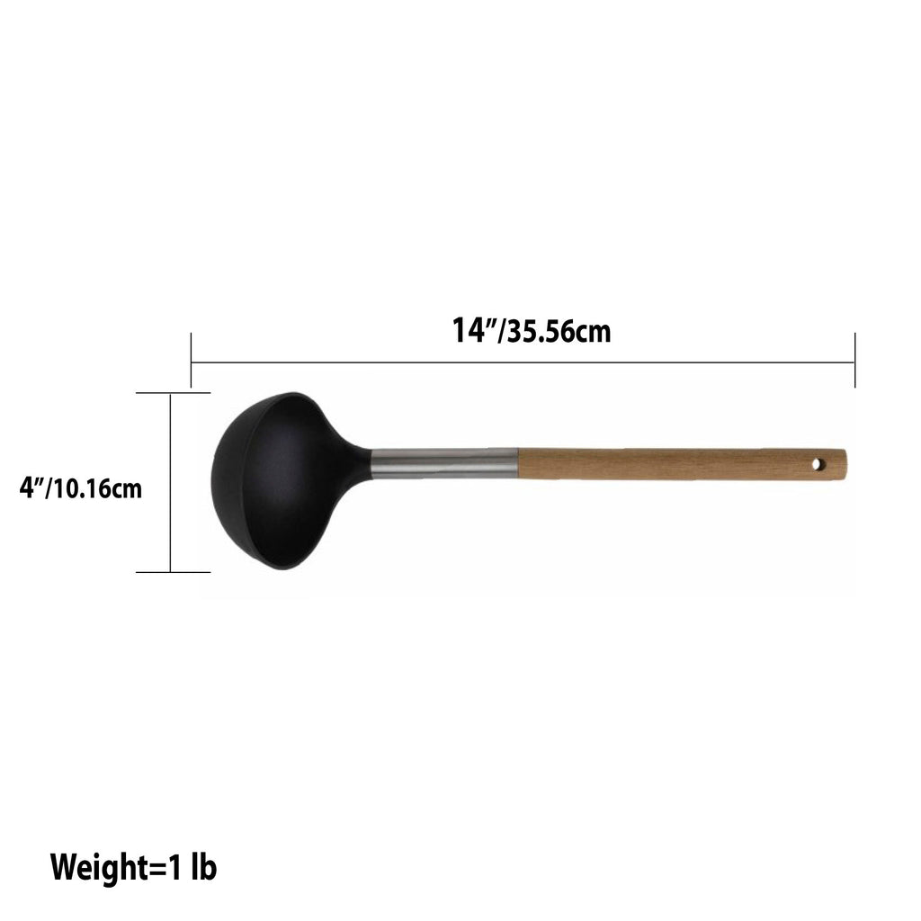 Home Basics Winchester Collection Scratch-Resistant Rubber Ladle, Natu ...