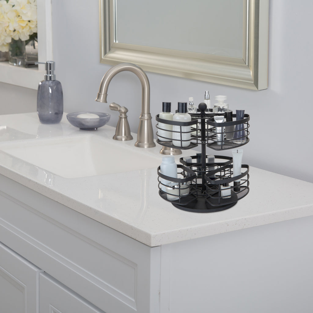 Bath Bliss 2 Tier Carousel in Matte Black – ShopBobbys