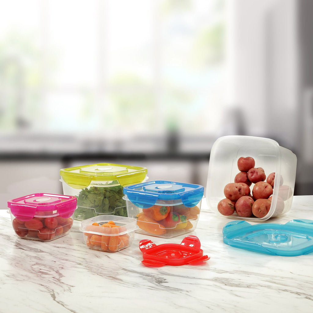 Premius FreshClip Nesting Food Storage Container Set With Lid, Multi ...