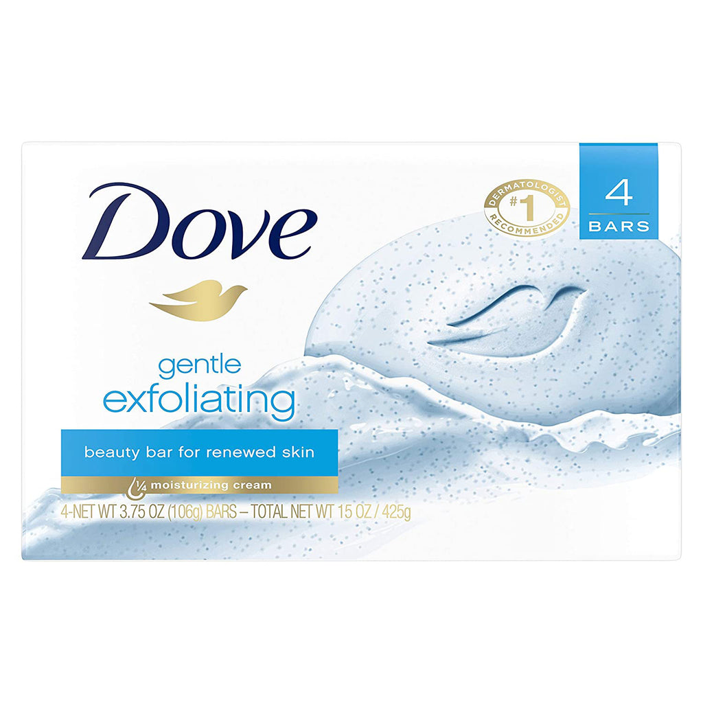 Dove Beauty Bar for Softer Skin Gentle Exfoliating 100 GRM (Pack of 4 ...