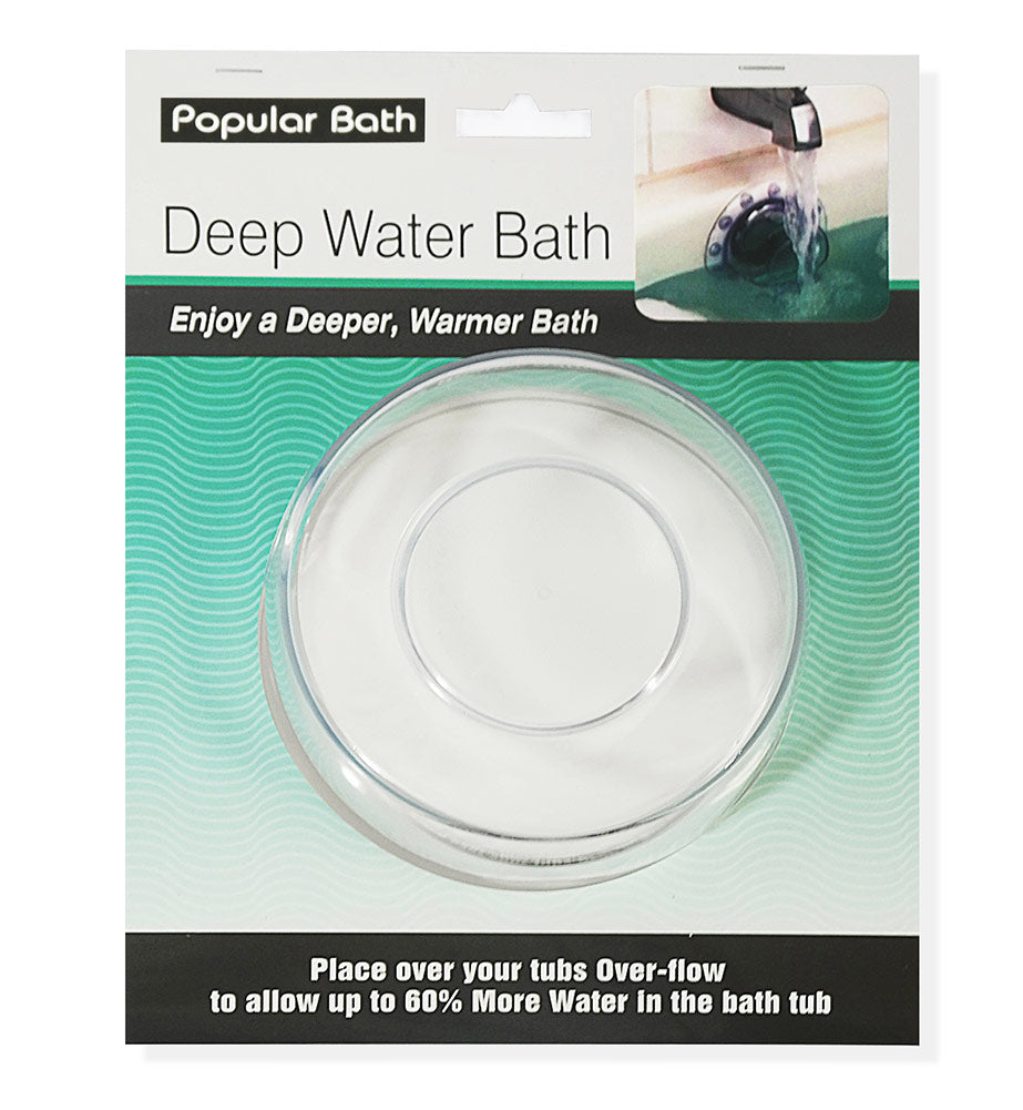 Popular Bath Deep Bath Water Overflow Shield, Clear, 3.75 Inches ...