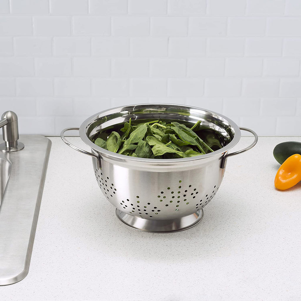 Home Basics Deep Colander with High Stability Base and Open Handles, S ...