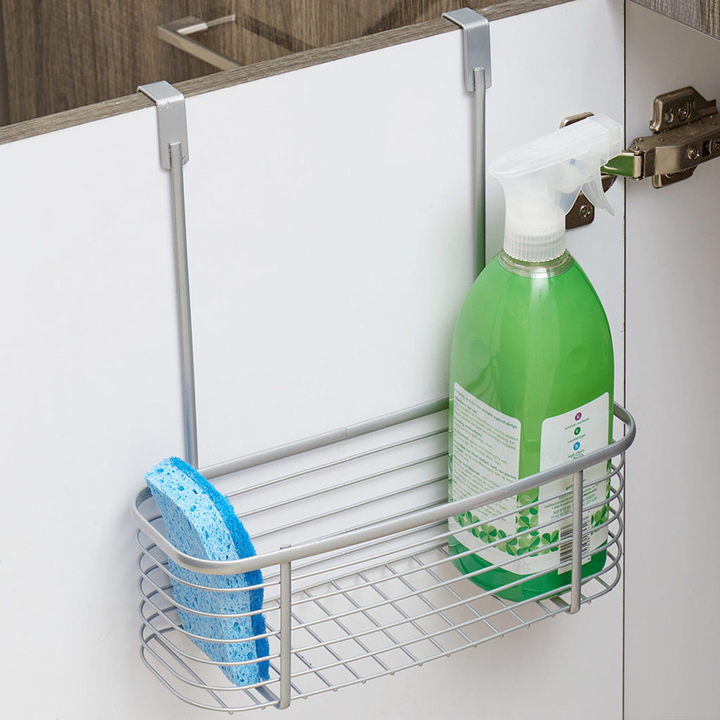 Home Basics Delta Steel Over the Cabinet Basket, Silver, 11x4.25x12.5 ...