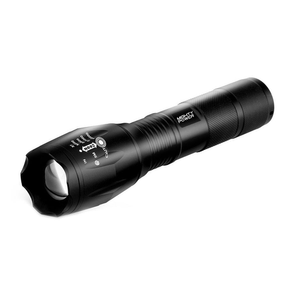 Mighty Power Mini Tactical LED Flashlight With Adjustable Range, 5 Fun ...