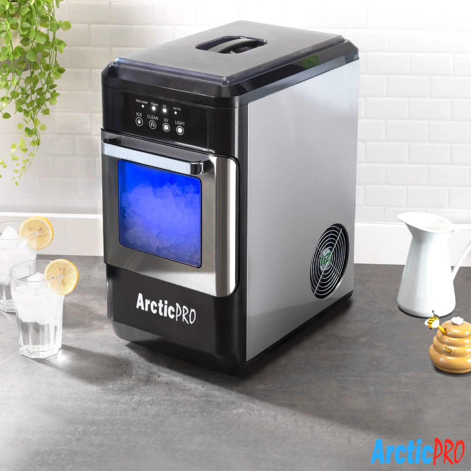 Arctic-Pro Ice Pellet Portable Ice Maker with UV Light and Ice Draw, B ...
