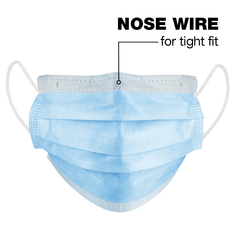 Premius Protective Disposable Civil Face Mask, Elastic Band, Metal Nos ...