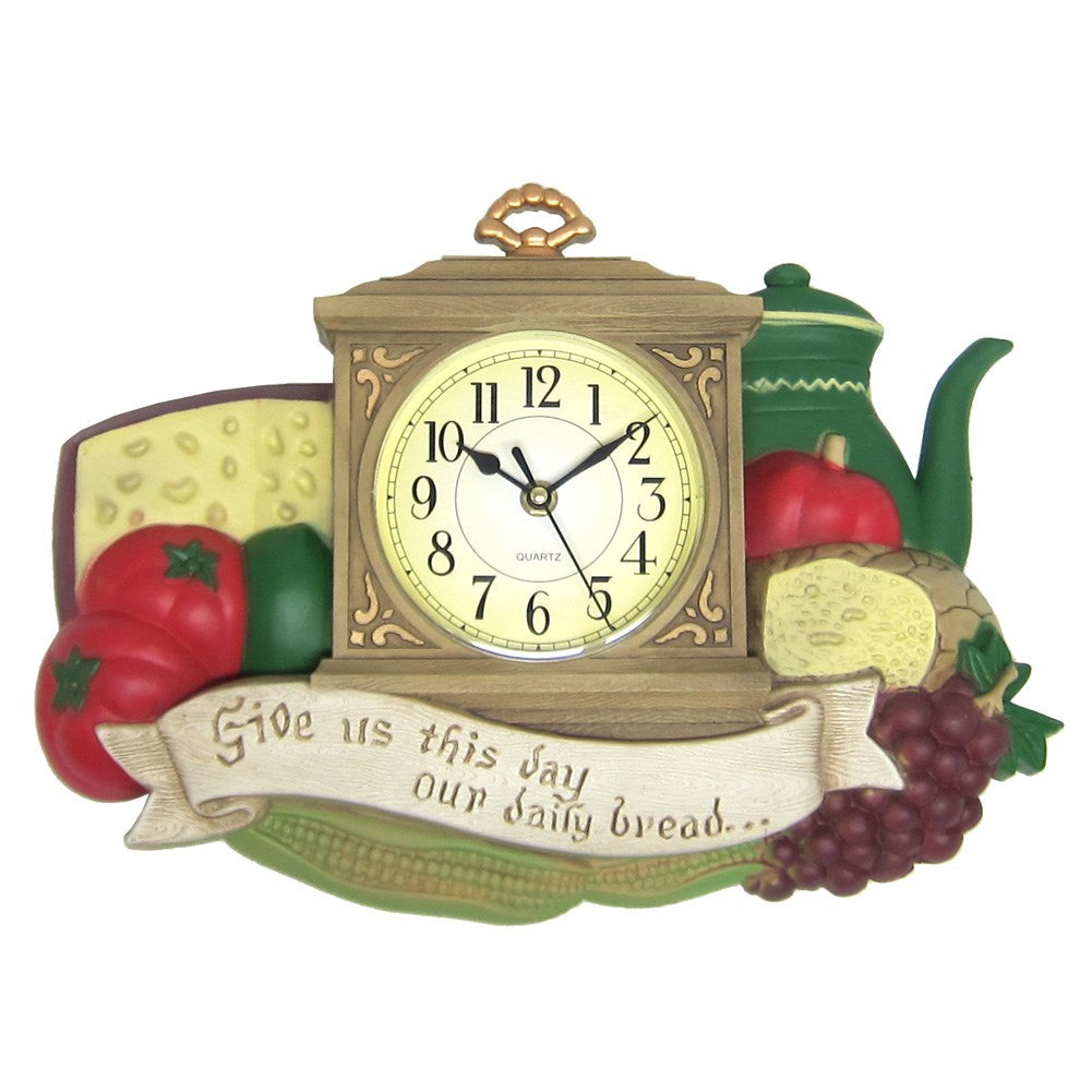 Harko Our Daily Bread Quartz Kitchen Wall Clock, 14x10 Inches – ShopBobbys