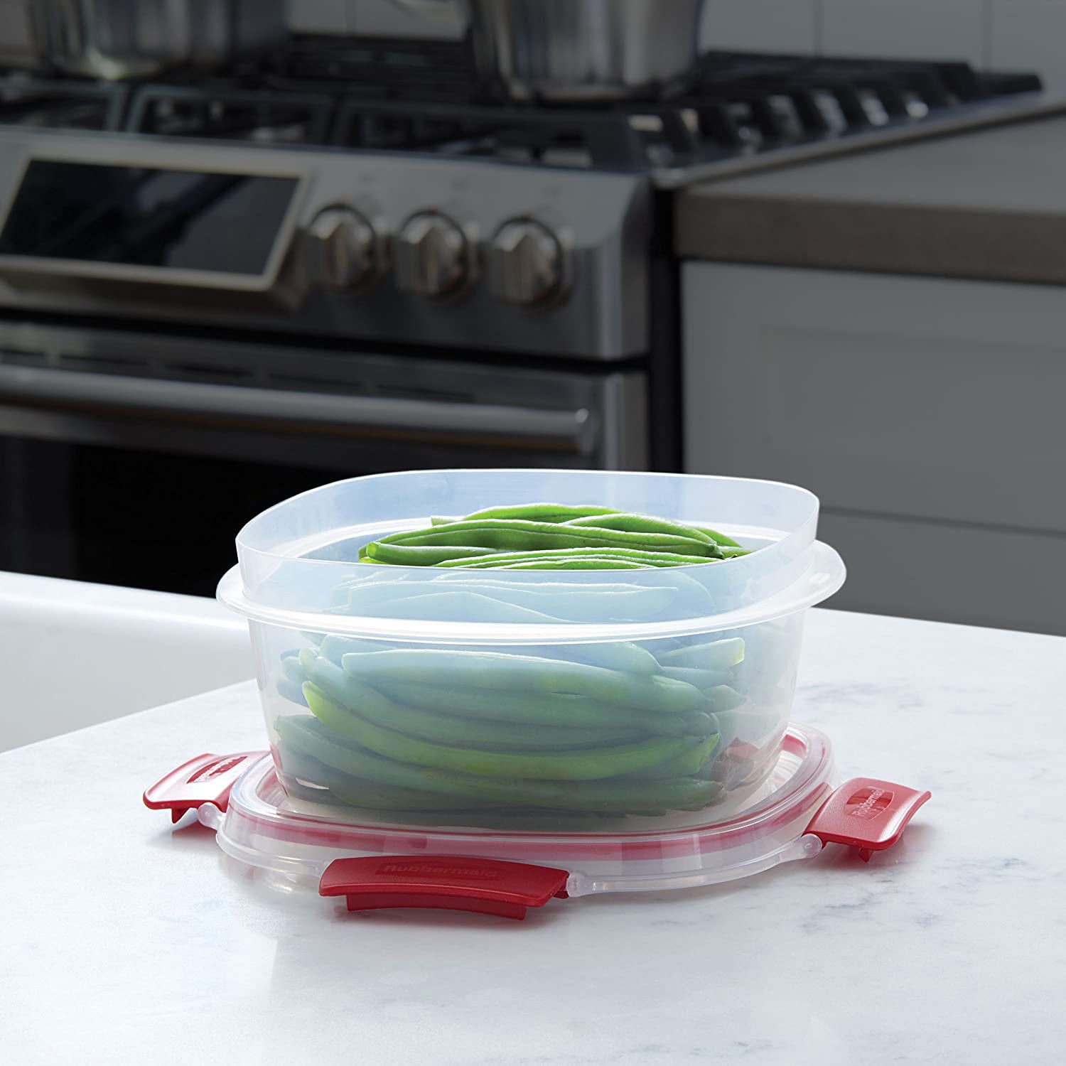 Rubbermaid Easy Find Lids Tabs Food Storage Container, 16-Piece Set, C ...