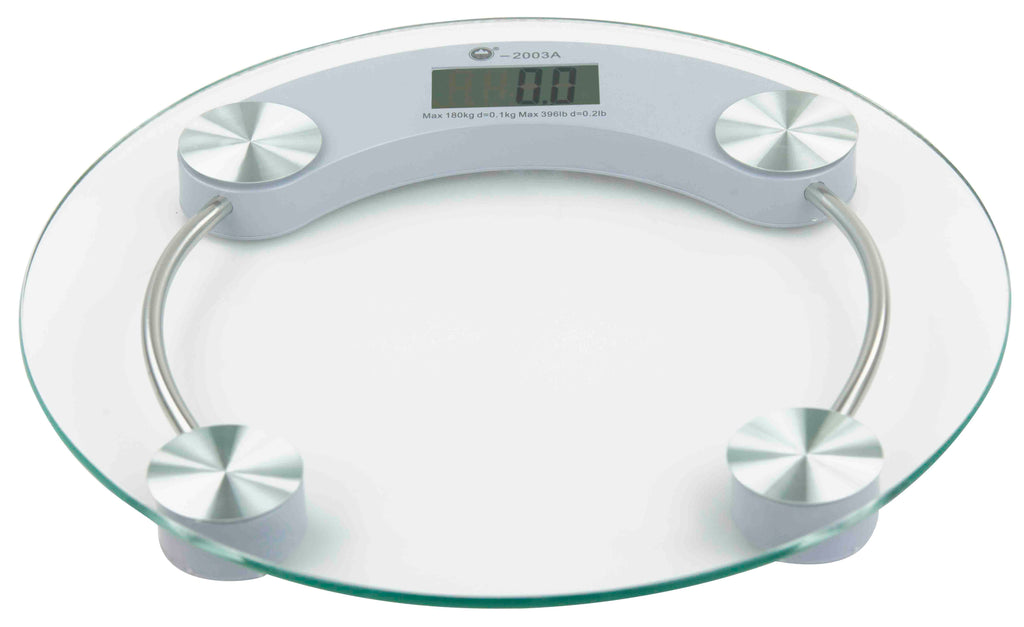 Home Basics Round Digital Glass Bathroom Scale, 13X1.25 Inches – ShopBobbys