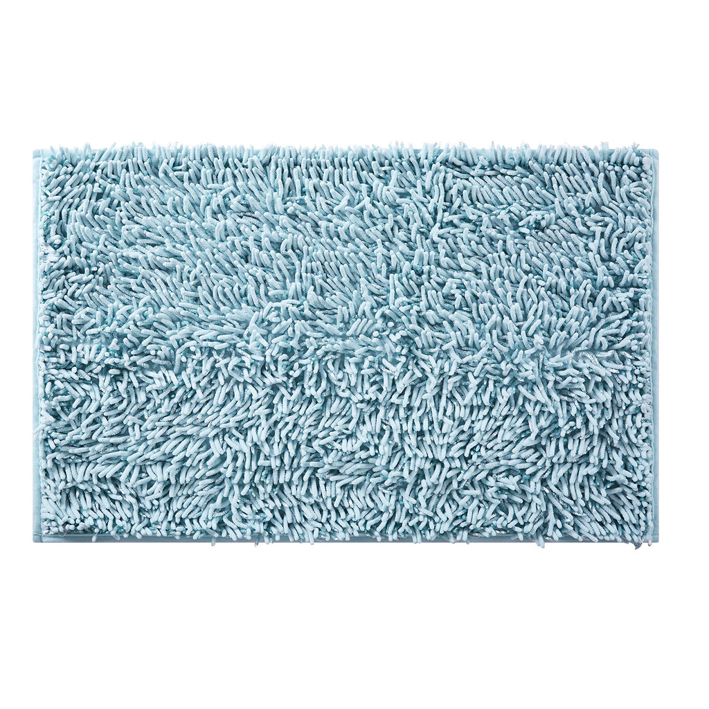 Non-Skid Backing Noodle Bath Rug, Aqua Blue, 18x28 Inches – ShopBobbys