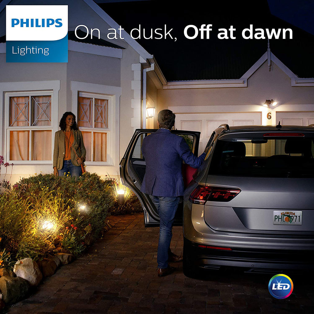 Philips Dusk-To-Dawn A19 LED Light, 2700K Non-Dimmable Frosted, Soft W ...