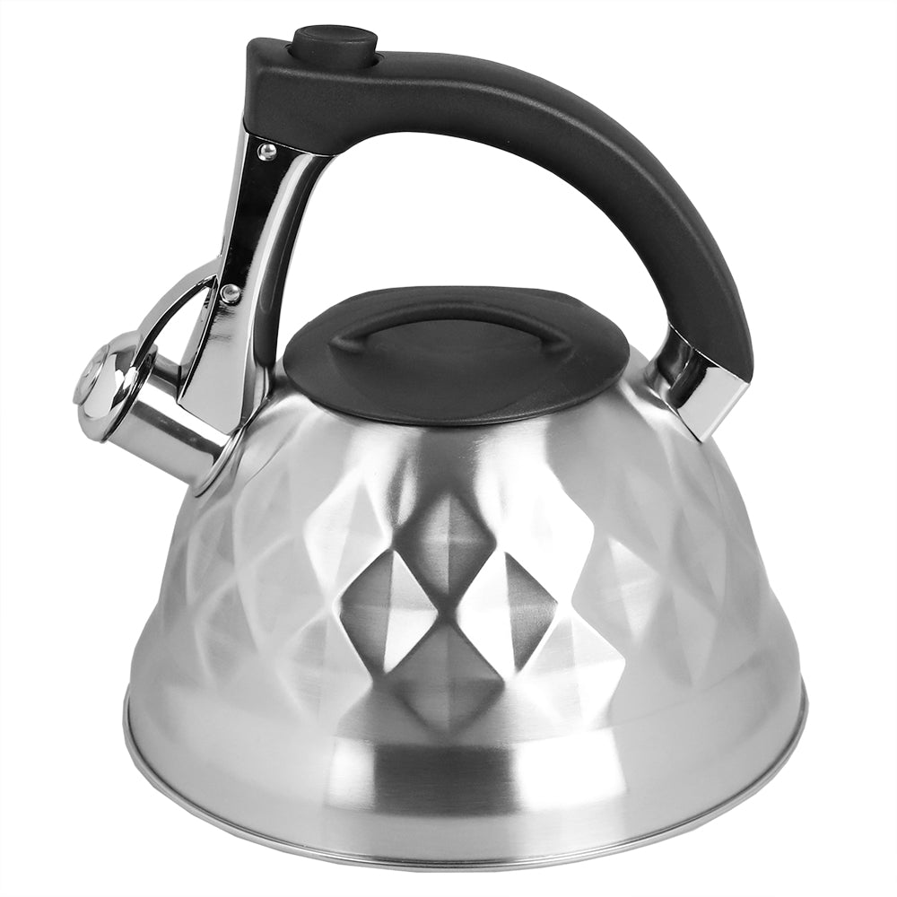 Home Basics Nova Tea Kettle, Diamond Embossed, Zinc, 2.7 Liter – ShopBobbys