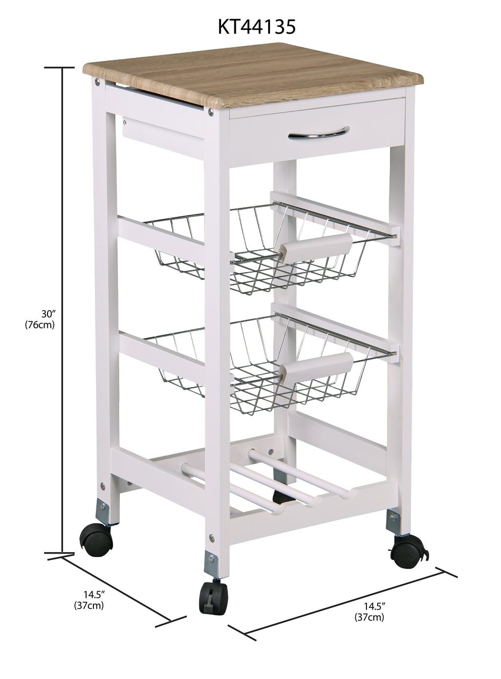 Home Basics Kitchen Trolley with Drawers and Baskets – ShopBobbys